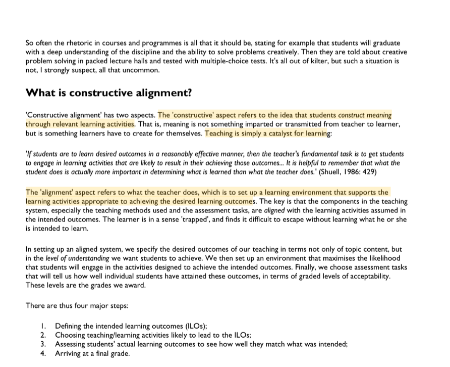 Theory Thursday 1: Constructive Alignment, John Biggs – MA Academic ...